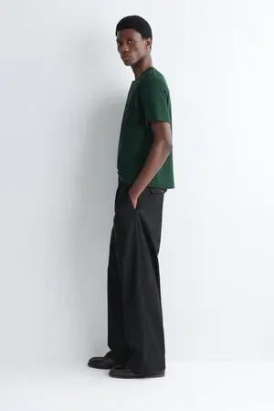 Cos Contrast-tipped Cotton-piqué Henley Top