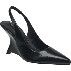 French Connection Shia Slingback Wedge Heel - Black