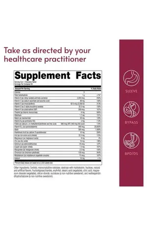 BARIATRIC ADVANTAGE High Adek Chewable Multivitamin With Iron Tropical Fruit 60 Count