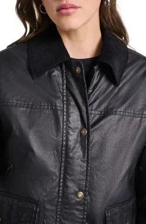 LEVI'S Relaxed Waxed Cotton Bomber Jacket - Black