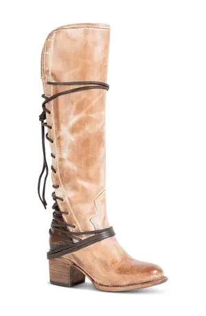 FREEBIRD Coal Tall Lace-up Boots - Taupe