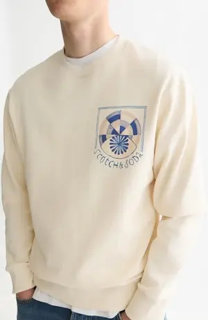 Scotch & Soda Graphic Crewneck Sweatshirt