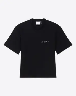 LE PERE Double Sleeve Tommy Tee - Black