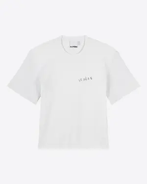 LE PERE Double Sleeve Tommy Tee White