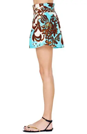 CIEBON Pleated Print Shorts