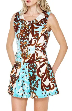 CIEBON Pleated Print Shorts