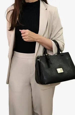 CAVALINHO Muse 490 Pebbled Leather Handbag - Black