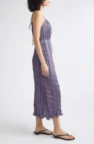 Posse Esme Plissé Midi Slipdress