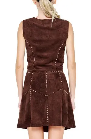 CIEBON Akia Faux Suede Sleeveless Top