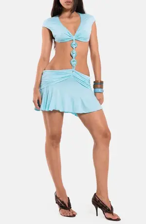 JADED LONDON Twist Detail Minidress With Cutouts