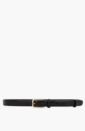 CAVALINHO Classic Thin Leather Belt - Black