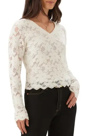 Karen Kane Floral Burnout V-neck Top