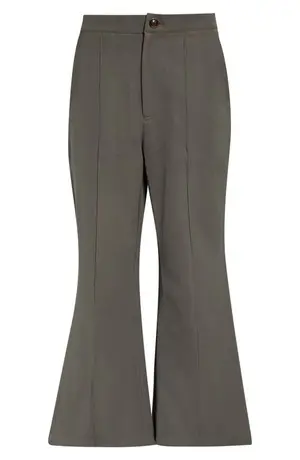 ZANKOV Pintuck Crop Flare Pants