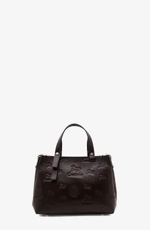 CAVALINHO Cavalo Lusitano 490 Embossed Leather Handbag - Brown