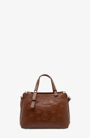 CAVALINHO Cavalo Lusitano 490 Embossed Leather Handbag - Camel Brown