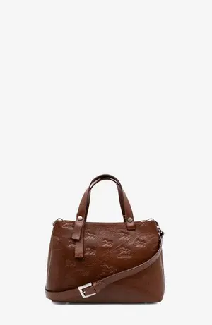 CAVALINHO Cavalo Lusitano 490 Embossed Leather Handbag - Camel Brown