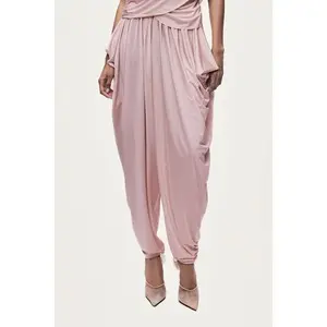 NOCTURNE Draped Elastic Waist Harem Trousers