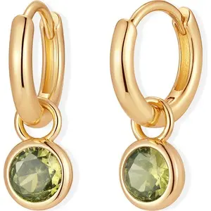 BROOK & YORK Matilda Birthstone Huggie Hoop Earrings Gold/aug