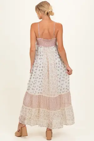 PINKBLUSH Mixed Floral Maxi Dress
