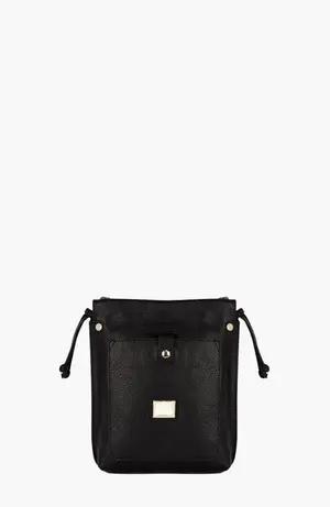 CAVALINHO Muse 563 Pebbled Leather Small Crossbody Bag - Black