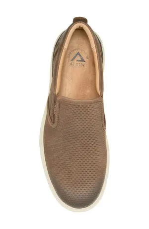 ALIGN Jacob Leather Slip On Sneaker - Sable