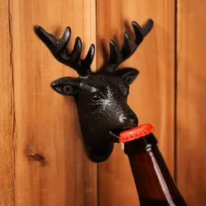 FOSTER & RYE Cast Iron Wall Mounted Deer Bottle Opener