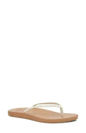 Sanuk Polly Flip Flop - White/tan