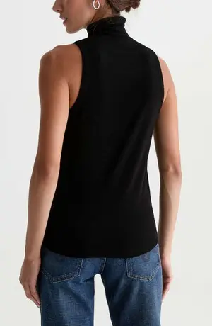 Ag Faey Mock Neck Ribbed Tank