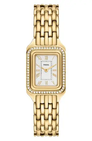 Fossil Raquel Duo Dial Watch With Crystal Bezel