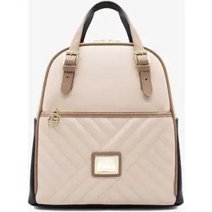 CAVALINHO Quilted Leather And Canvas Backpack