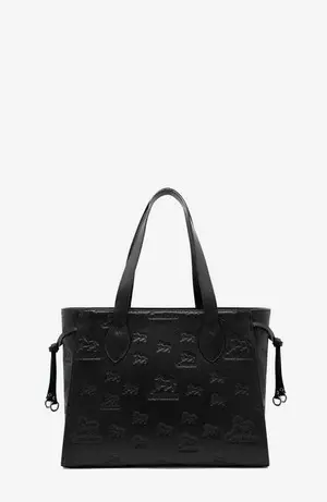 CAVALINHO Cavalo Lusitano 410 Embossed Leather Tote Bag - Black