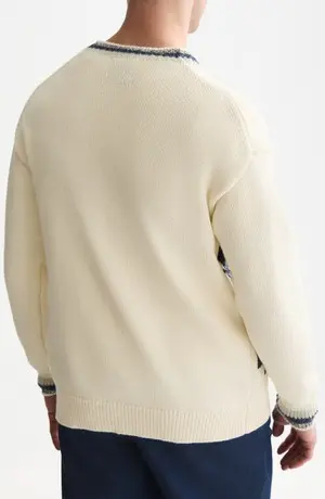 Scotch & Soda Intarsia Cotton Blend Cardigan