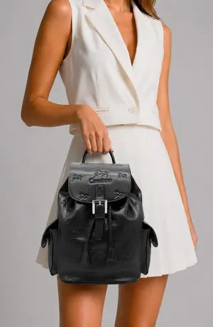 CAVALINHO Cavalo Lusitano Embossed Leather Backpack