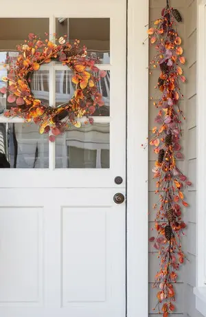 GLITZHOME 72"l Fall Eucalyptus Berry Garland