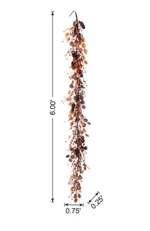 GLITZHOME 72"l Fall Eucalyptus Berry Garland