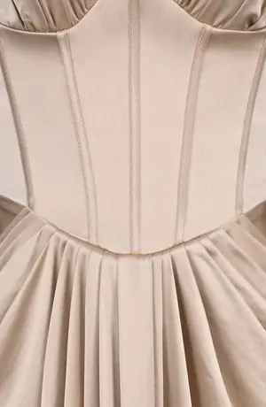 House Of Cb Angeline Satin Corset Gown