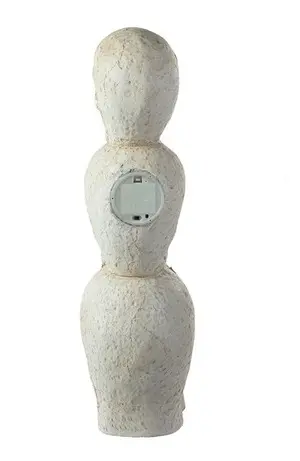GLITZHOME Lighted Halloween Mgo Skull Porch Decor With Timer
