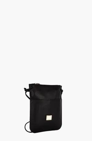 CAVALINHO Muse 564 Pebbled Leather Small Crossbody Bag - Black