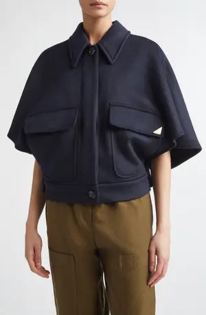 Max Mara Dream Cashmere Cape - Midnight Blue