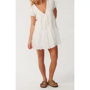Rip Curl Bossa Nova Embroidered Cotton Mini Dress