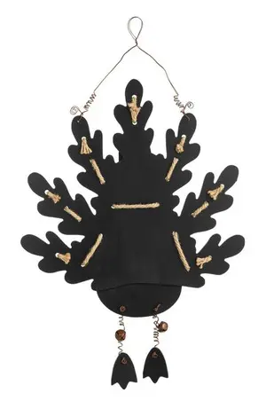 GLITZHOME Burlap Wooden Turkey Wall Decor