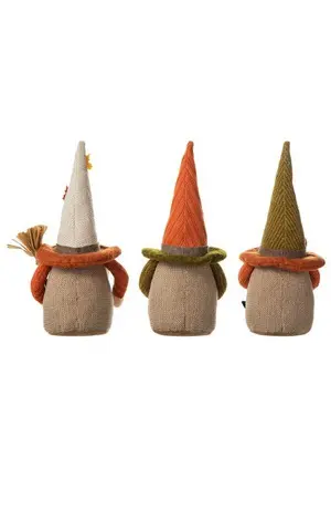 GLITZHOME Set Of 3 Fall Fabric Gnomes