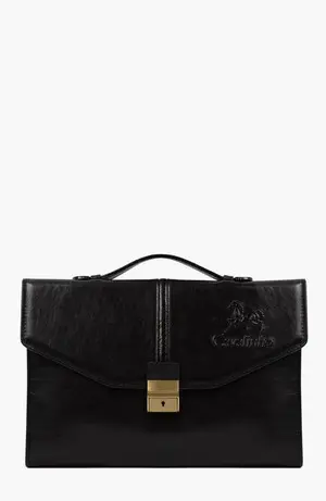 CAVALINHO Gentleman 172 Leather Briefcase - Black