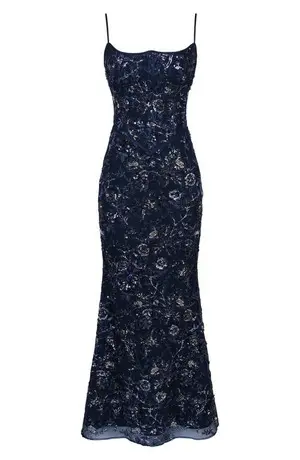 House Of Cb Naima Hand Beaded Gown