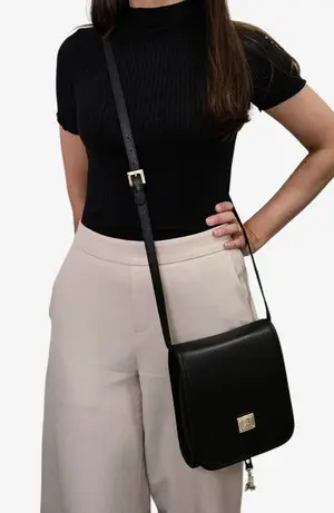CAVALINHO Muse 560 Pebbled Leather Small Crossbody Bag - Black