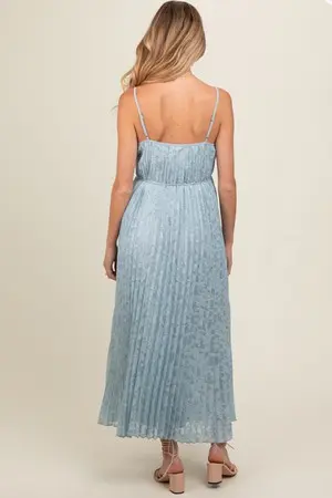 PINKBLUSH Floral Pleated Maxi Dress