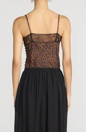FRAME The Lace Inset Silk Camisole