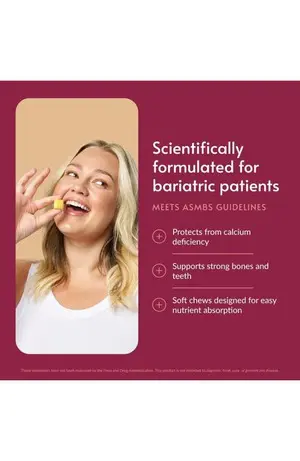 BARIATRIC ADVANTAGE Calcium Citrate Chewy Bites 500 Mg Vitamin D3 Supplement 90 Count 90 Count