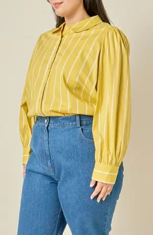 English Factory Striped Stretch Cotton Shirt