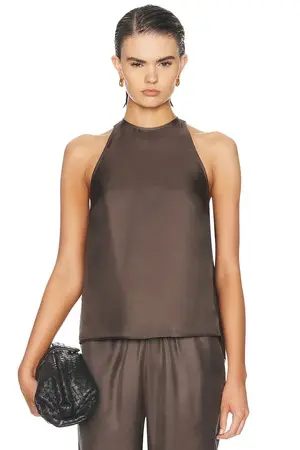 Loulou De Saison Silk Cami Cape Top
